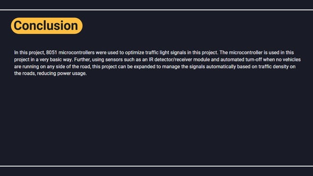 Automated Traffic Light control using 8051 microcontroller