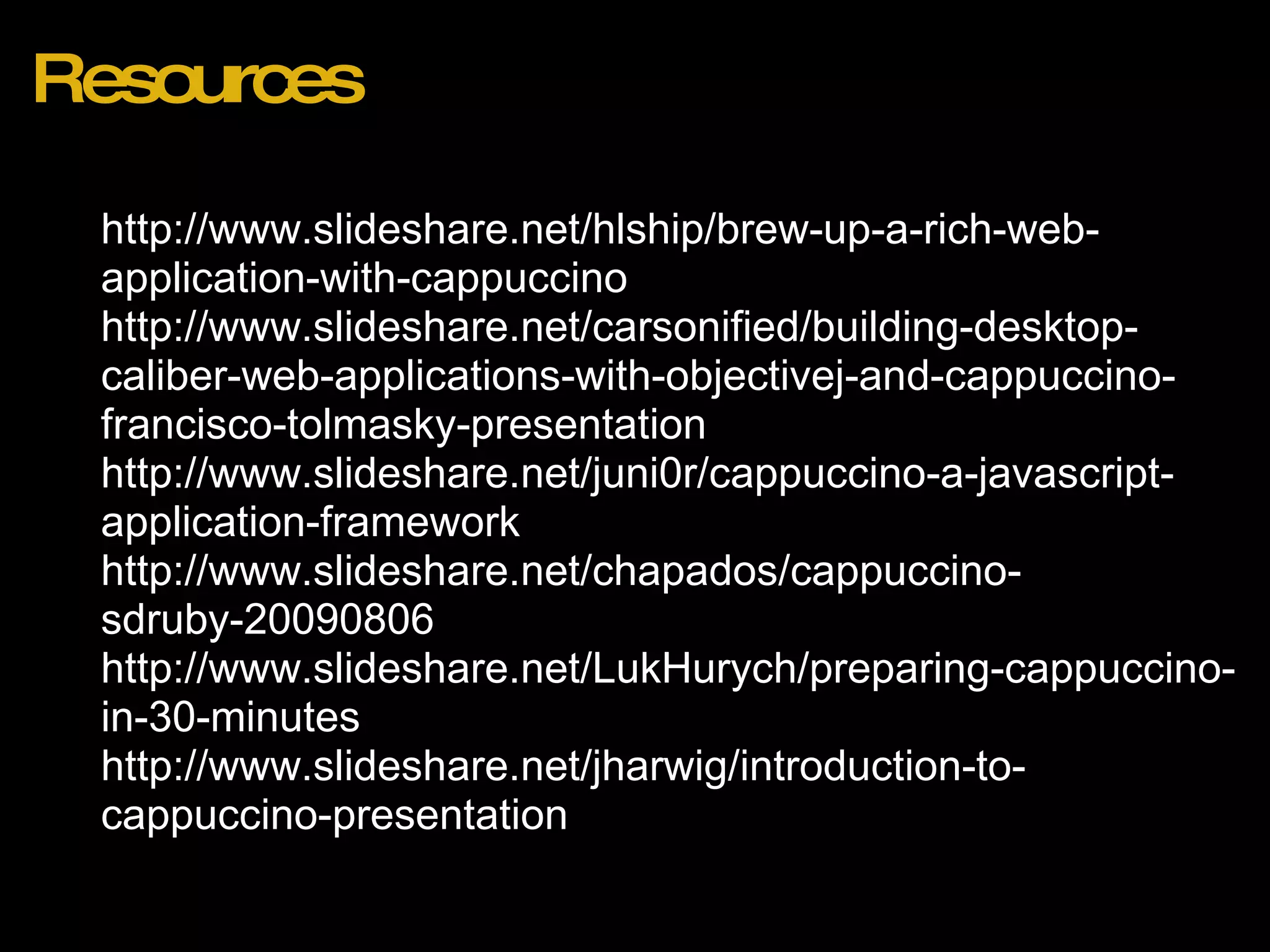 Cappuccino fundamental | PPT