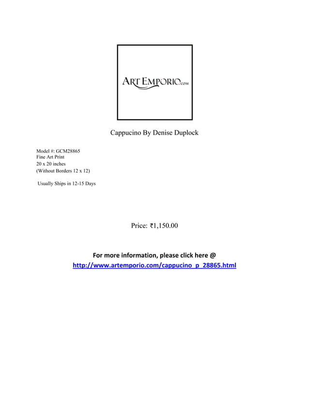 Cappucino by denise duplock | DOCX