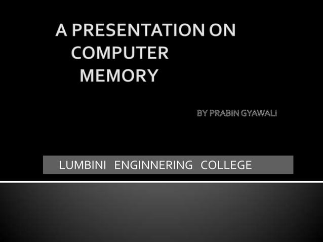 Computer Memory | PPTX