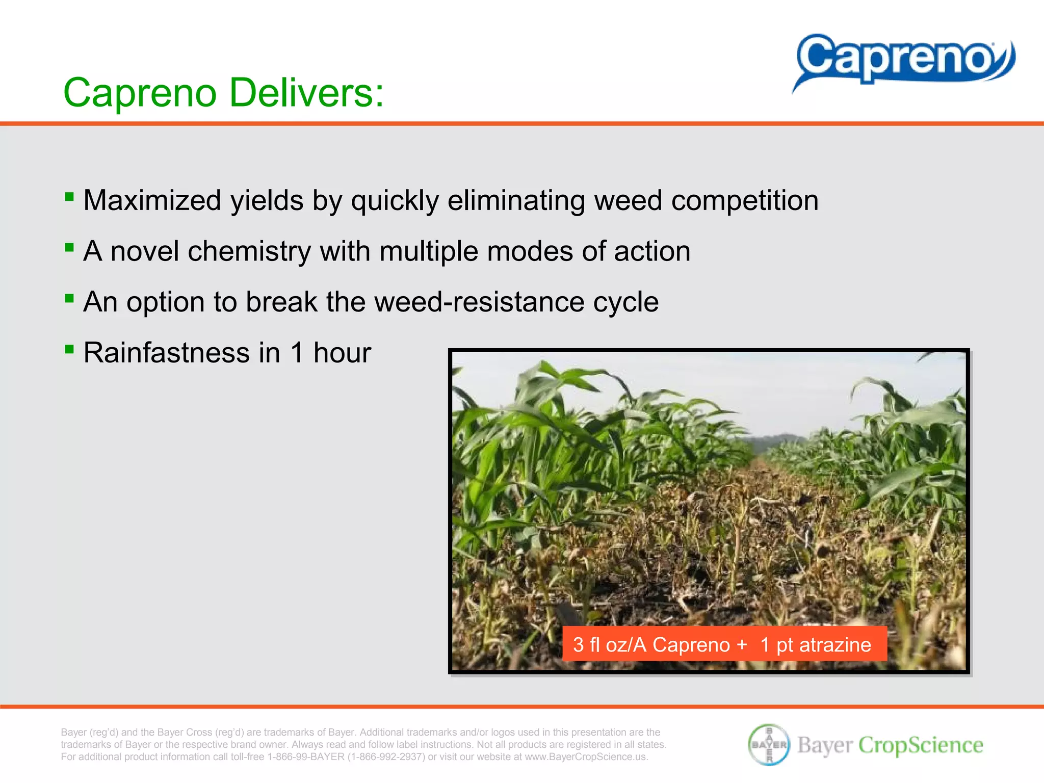 Capreno corn herbicide 2012 brand presentation | PPT | Agriculture ...