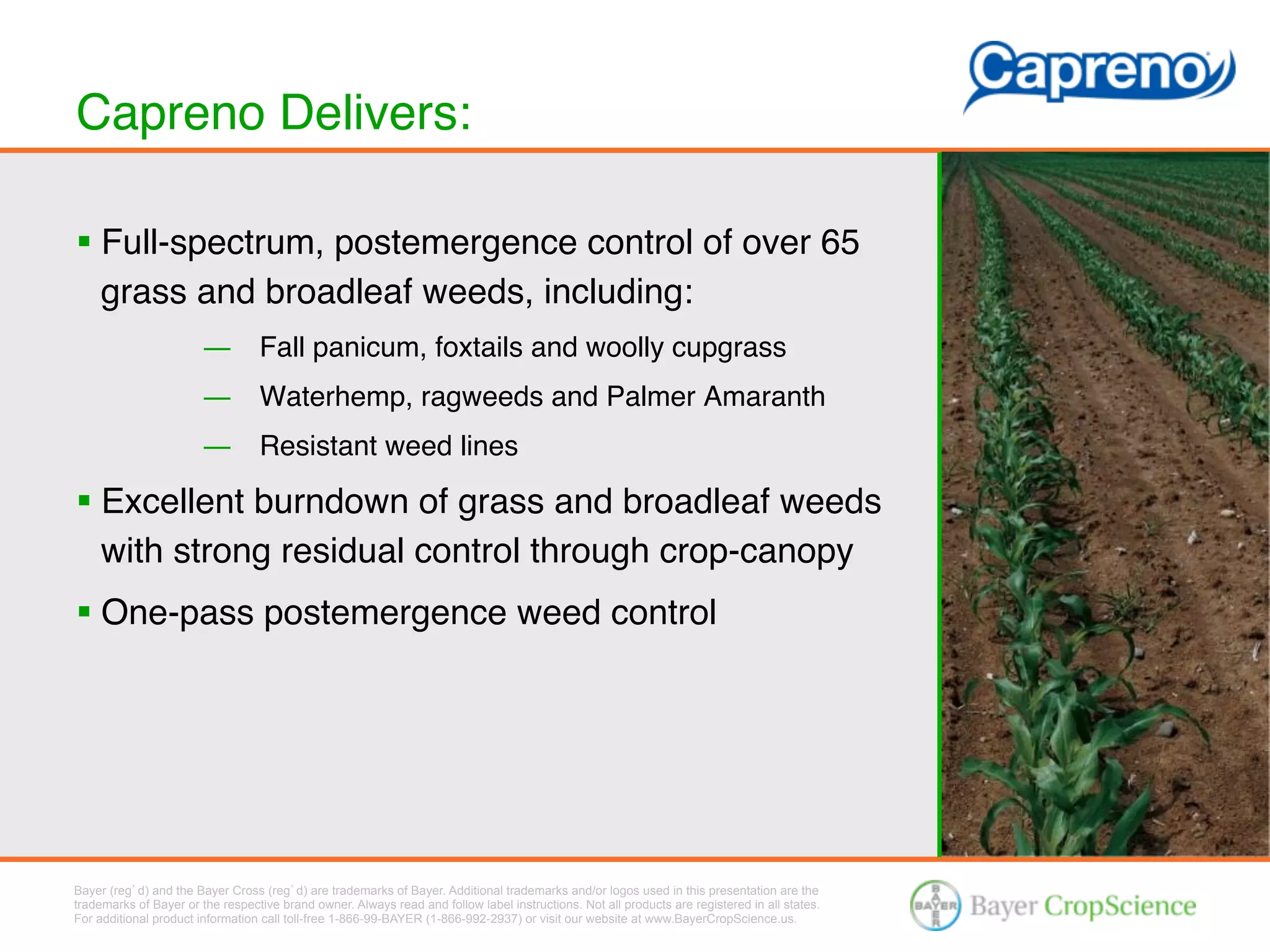 Capreno Corn Herbicide - 2012 Product Guide | PDF
