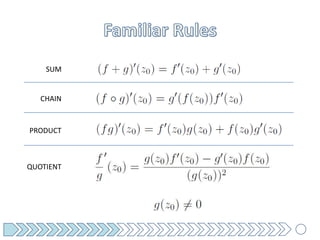 Complex Analysis - Differentiability and Analyticity (Team 2) - University of Leicesterr | PPSX