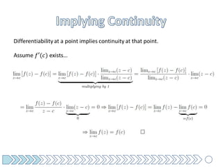 Complex Analysis - Differentiability and Analyticity (Team 2) - University of Leicesterr | PPSX