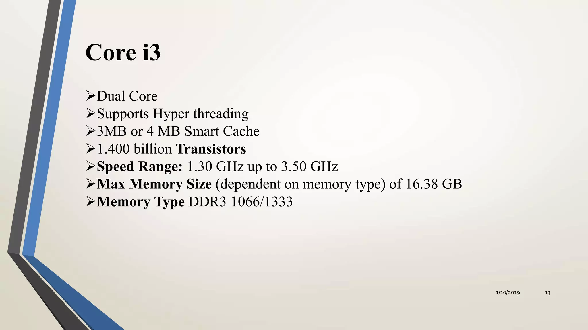 Core i3,i5,i7 and i9 processors | PPTX
