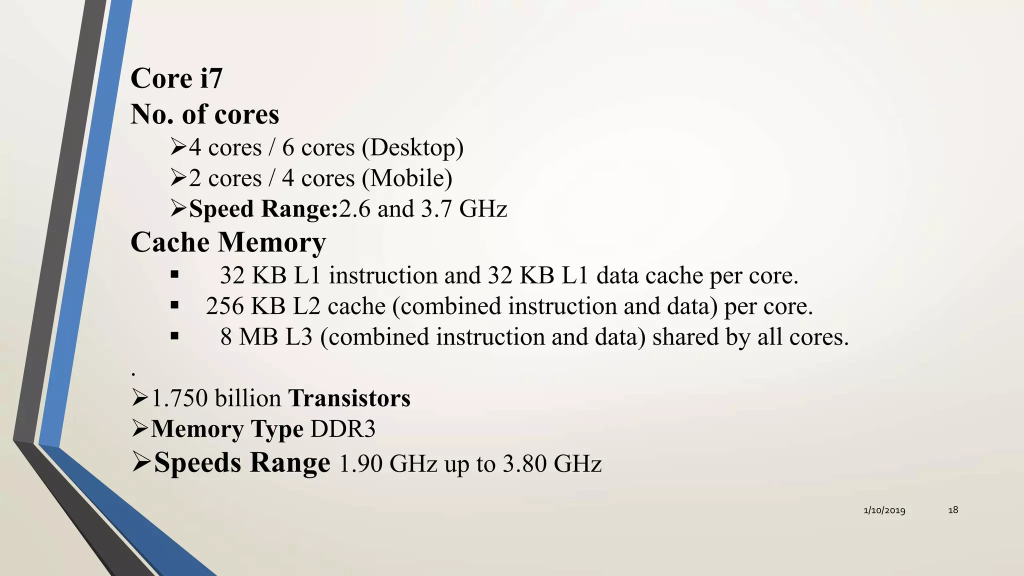 Core i3,i5,i7 and i9 processors | PPTX