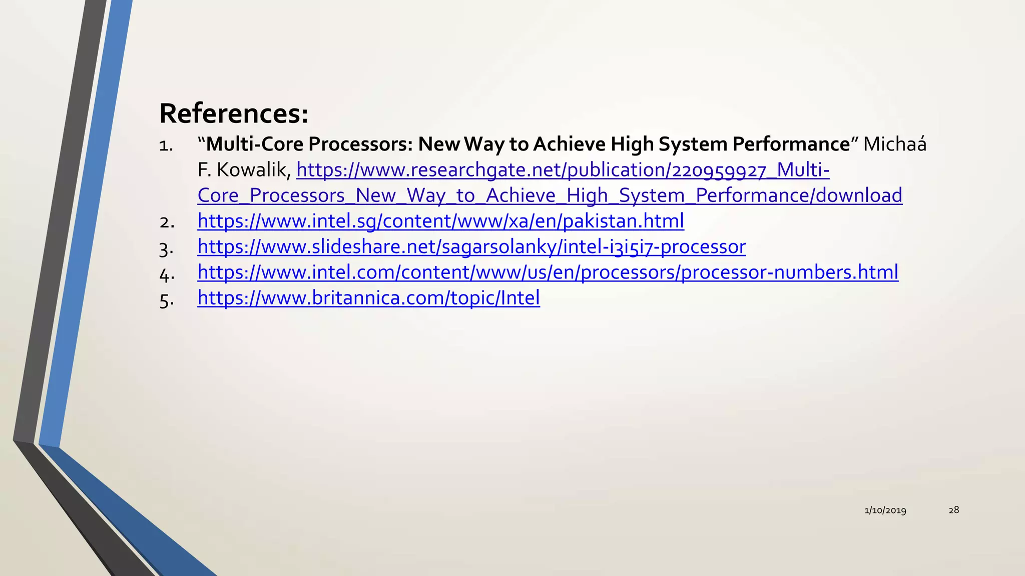 Core i3,i5,i7 and i9 processors | PPTX