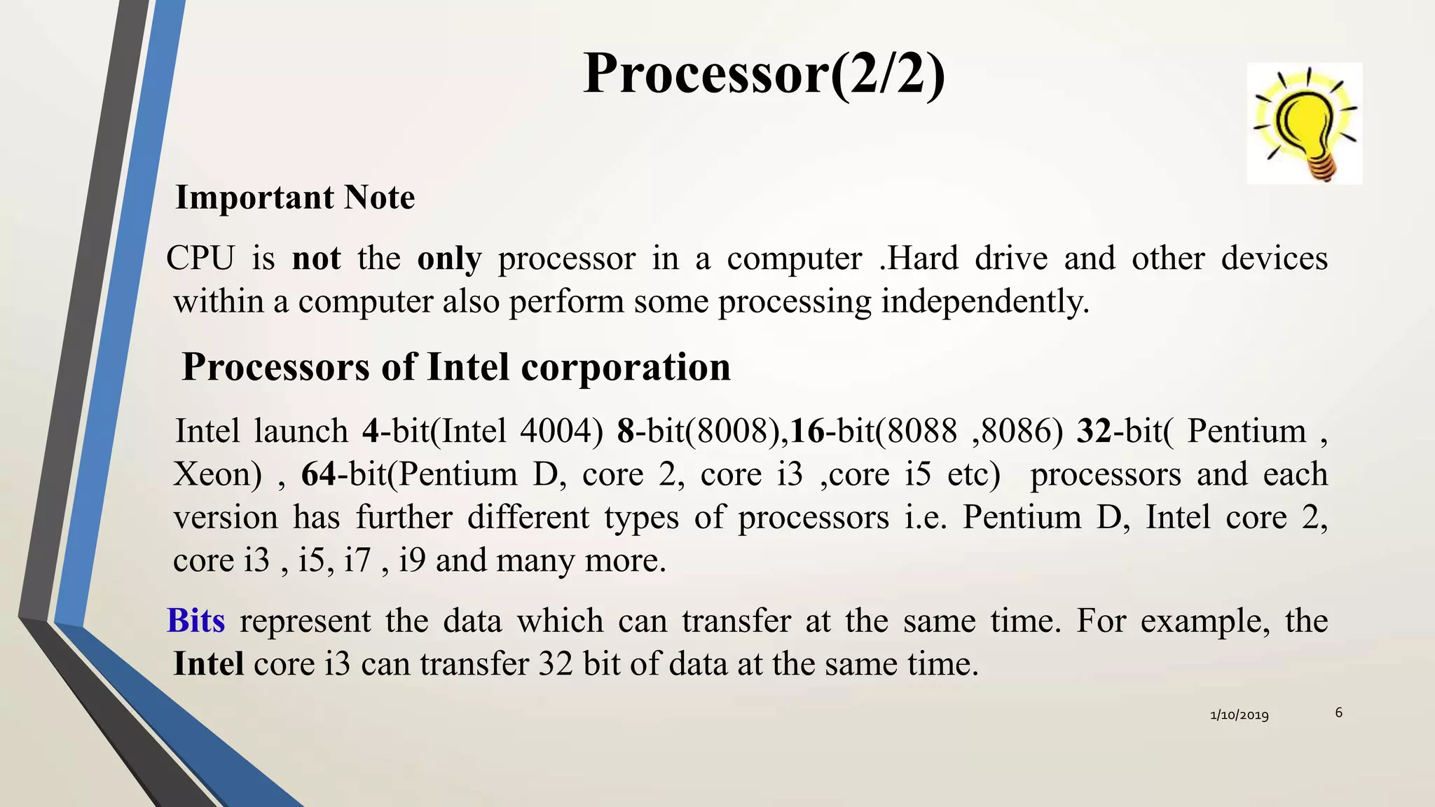 Core i3,i5,i7 and i9 processors | PPTX