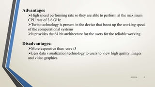 Core i3,i5,i7 and i9 processors | PPTX