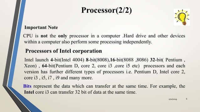 Core i3,i5,i7 and i9 processors | PPTX