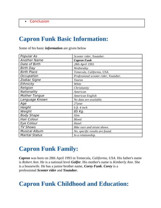 Capron funk | PDF