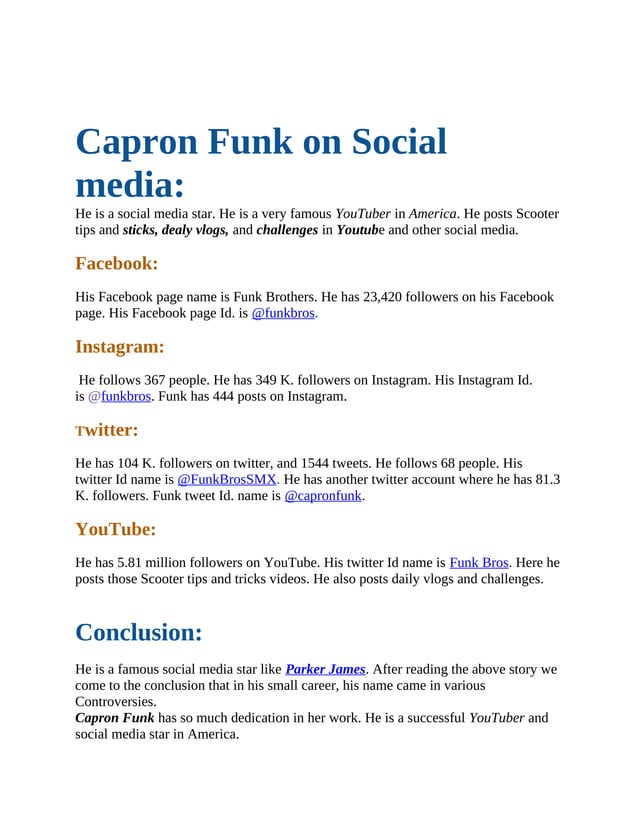 Capron funk | PDF