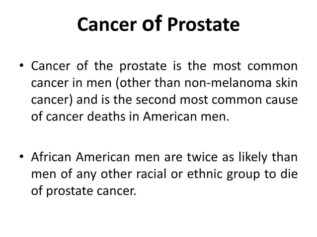 Cancer of Prostate- Easy PPT for Nursing Students | PDF
