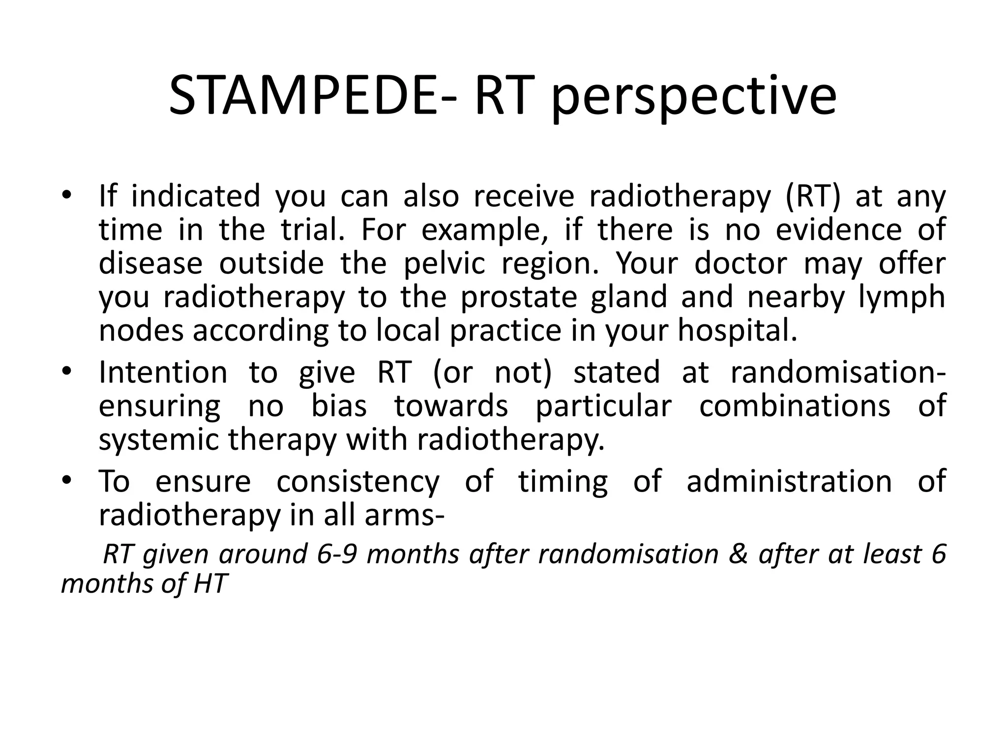 Carcinoma prostate stampede trial | PPTX
