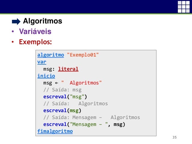 Construcao de Algoritmos - Aula 03