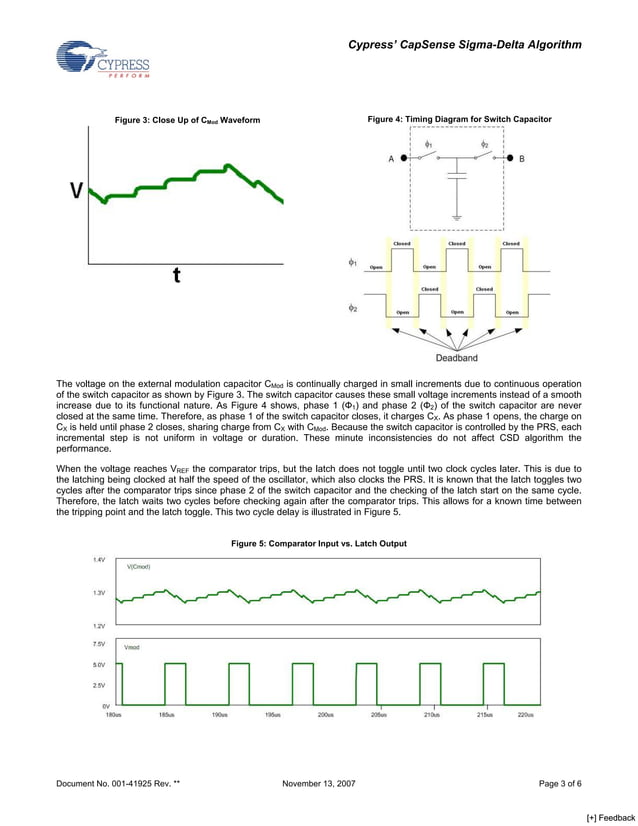 CapSense Capacitive Sensors Sigma Delta Algorithm | PDF | Chemistry | Science