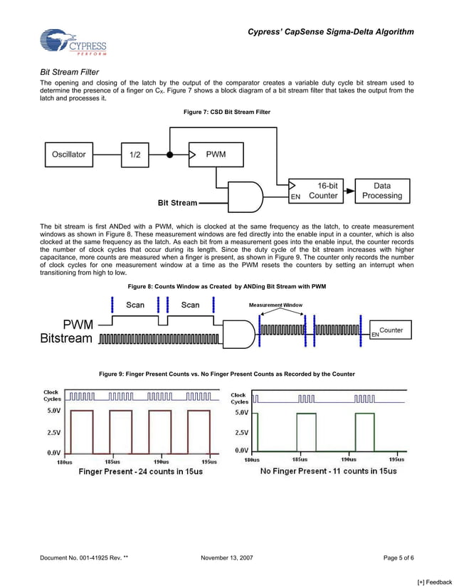 CapSense Capacitive Sensors Sigma Delta Algorithm | PDF | Chemistry | Science