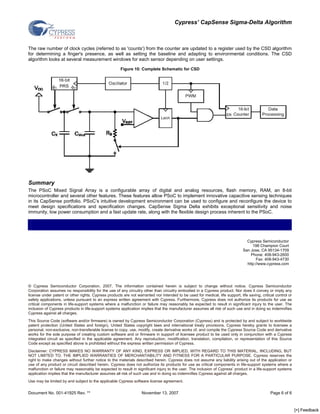 CapSense Capacitive Sensors Sigma Delta Algorithm | PDF
