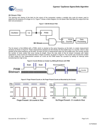 CapSense Capacitive Sensors Sigma Delta Algorithm | PDF