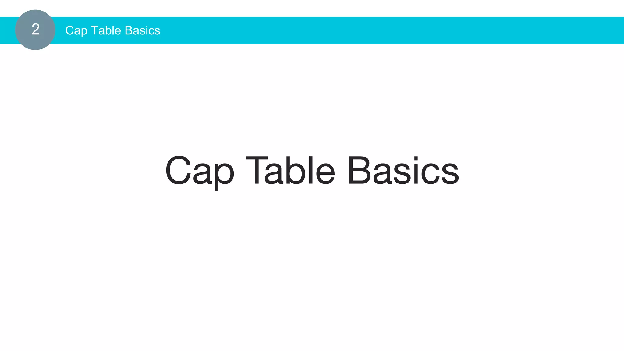 Cap Table Basics: Starting Out Right | PPT