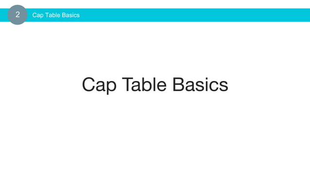 Cap Table Basics: Starting Out Right | PPT