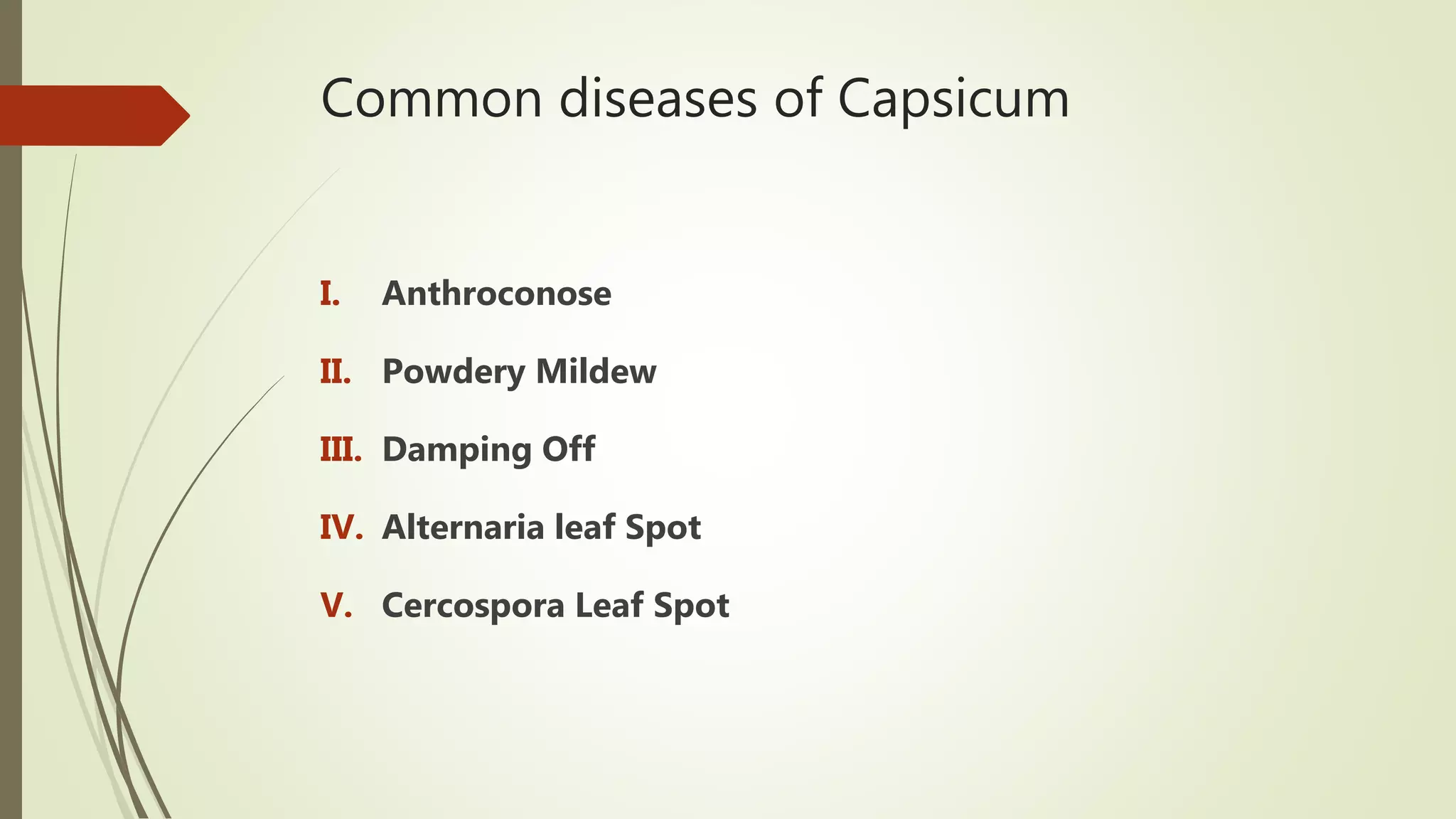 Capsicum disease and their management | PPTX