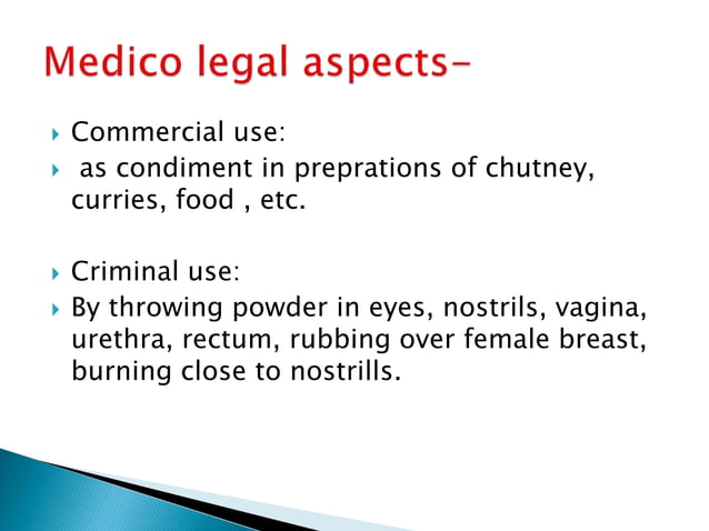 Capsicum poisoning by Mr. Sunil Ahirwar (Forensic Expert) | PPTX