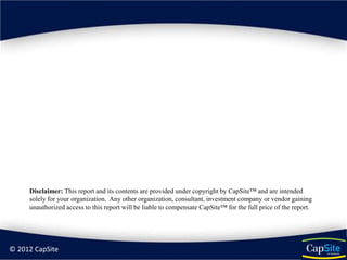 CapSite 2012 Medical Device Integration (MDI) Study | PPT