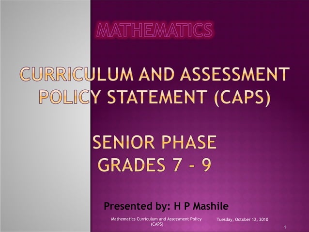Caps maths grade 7 9 | PPT