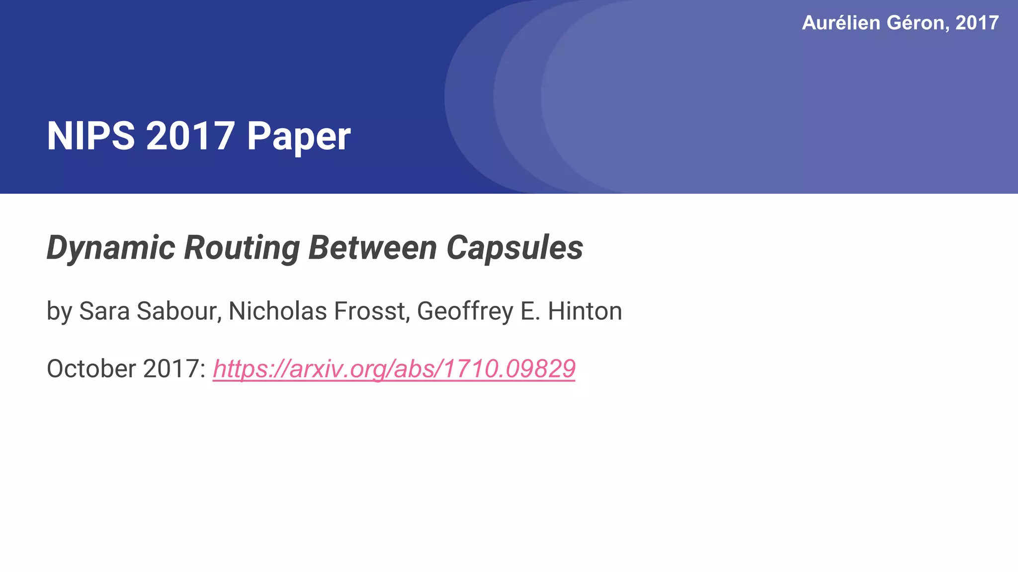 Introduction To Capsule Networks Capsnets Pptx Computing Technology And Computing