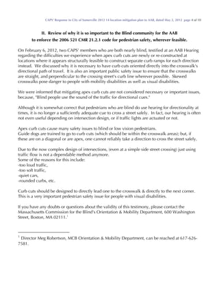 CAPS response to Somerville AAB plan-14 location remediation 2012 | PDF