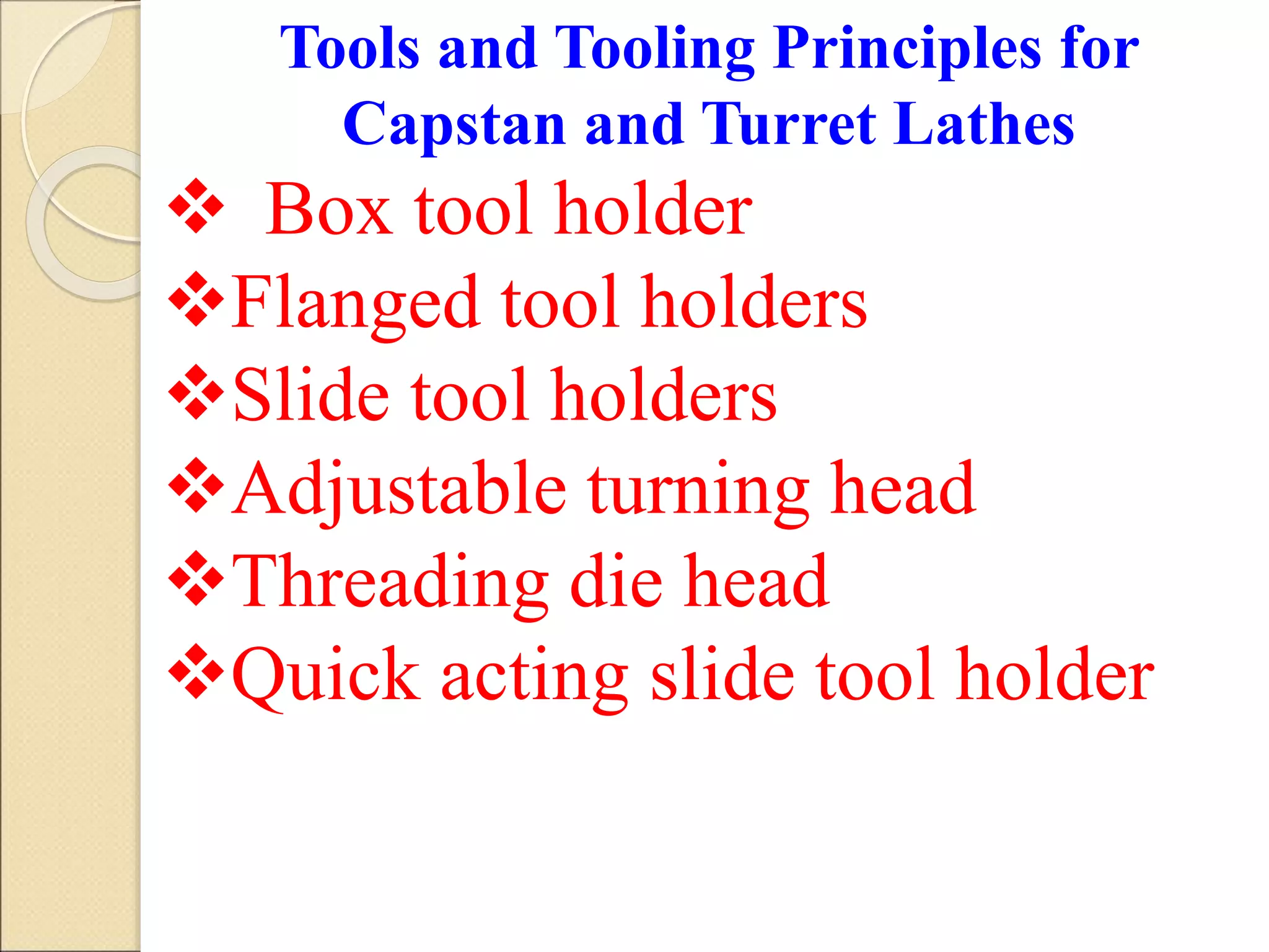 Capston and turrent lathe | PPT