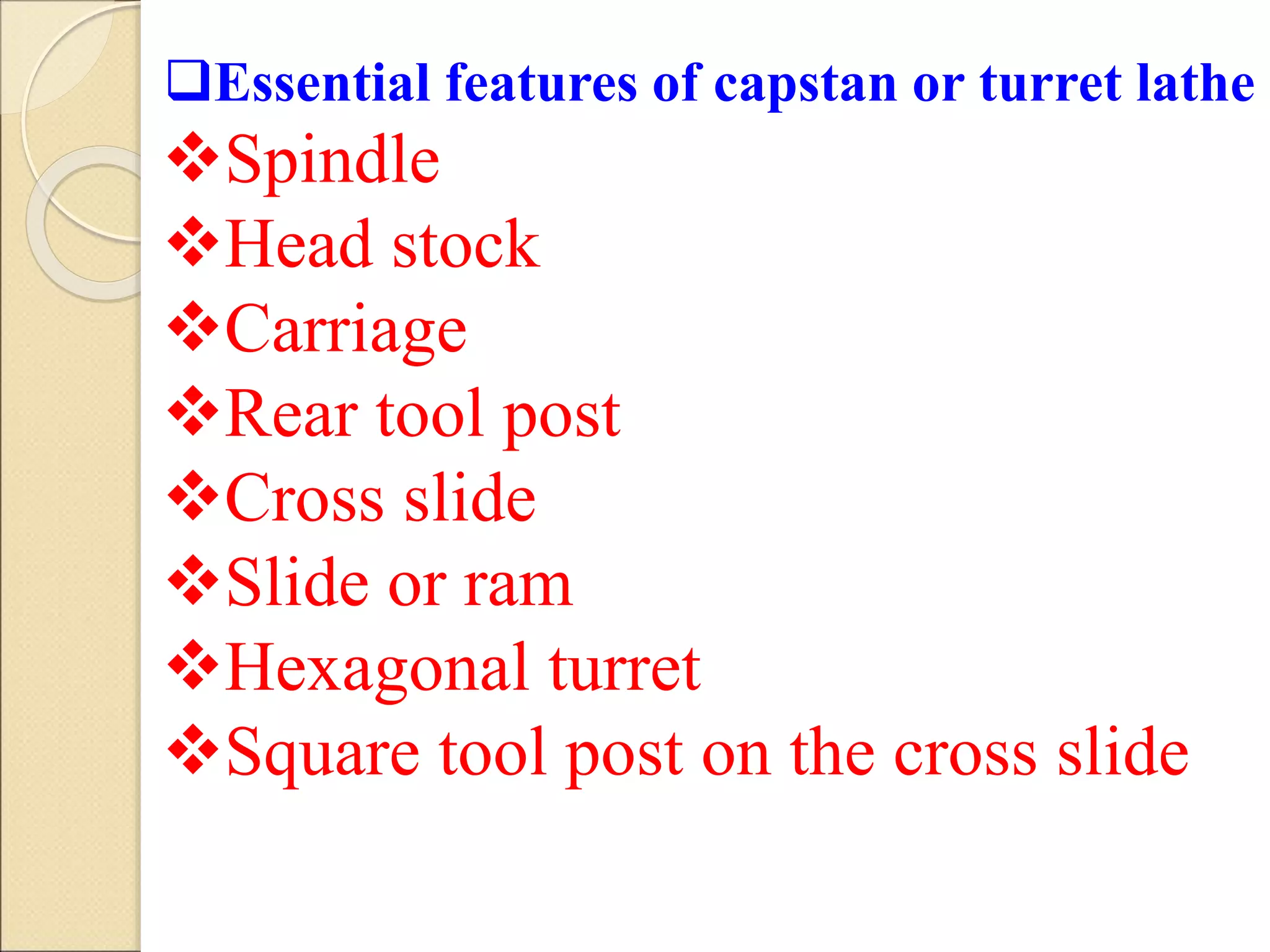 Capston and turrent lathe | PPT