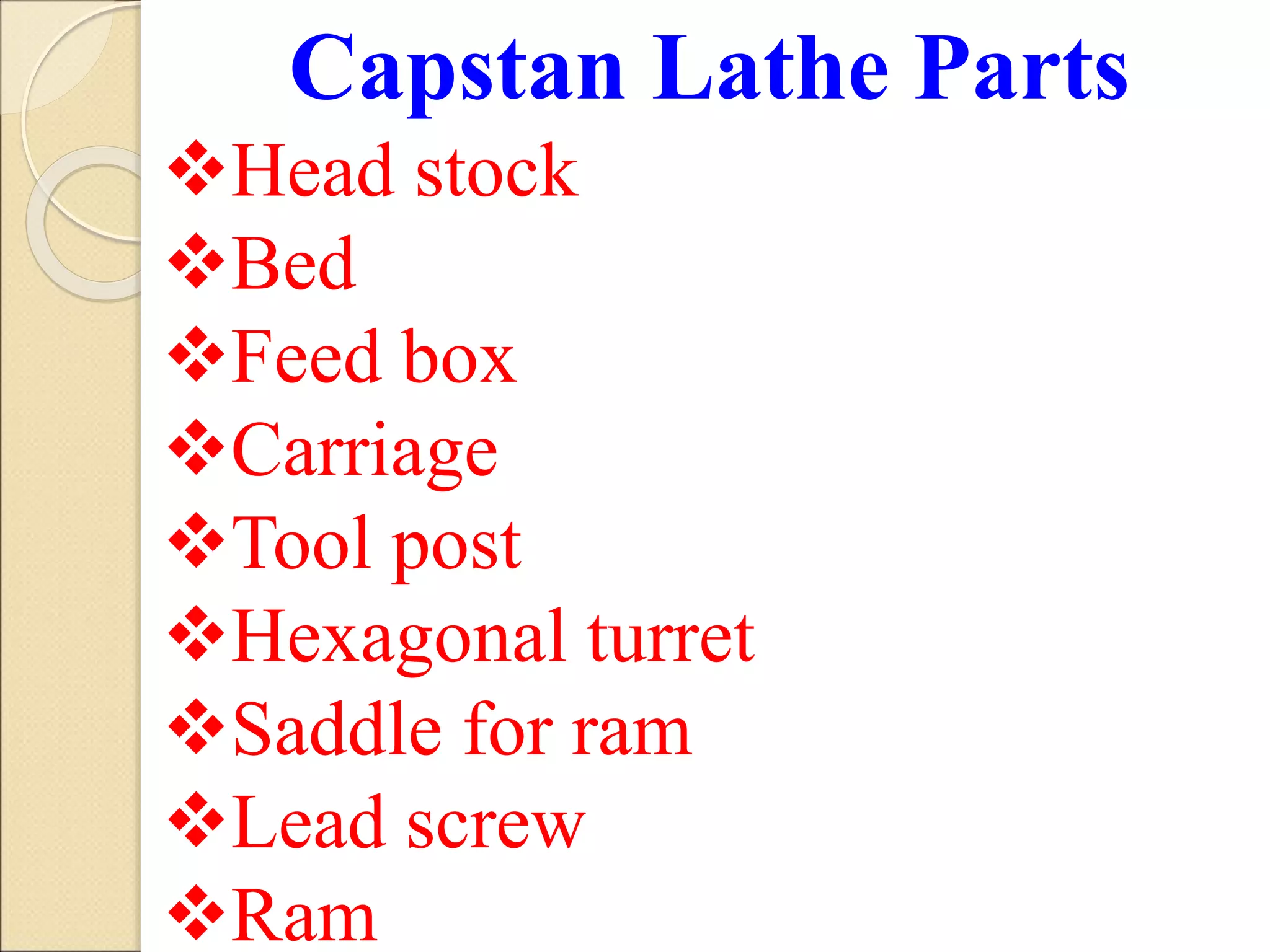 Capston and turrent lathe | PPT