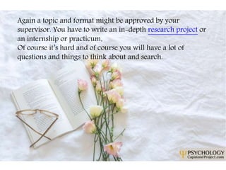 How to write a psychology capstone project? | PPT