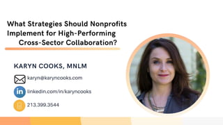 Strategies for High-Impact Cross Sector Collaboration | PPT