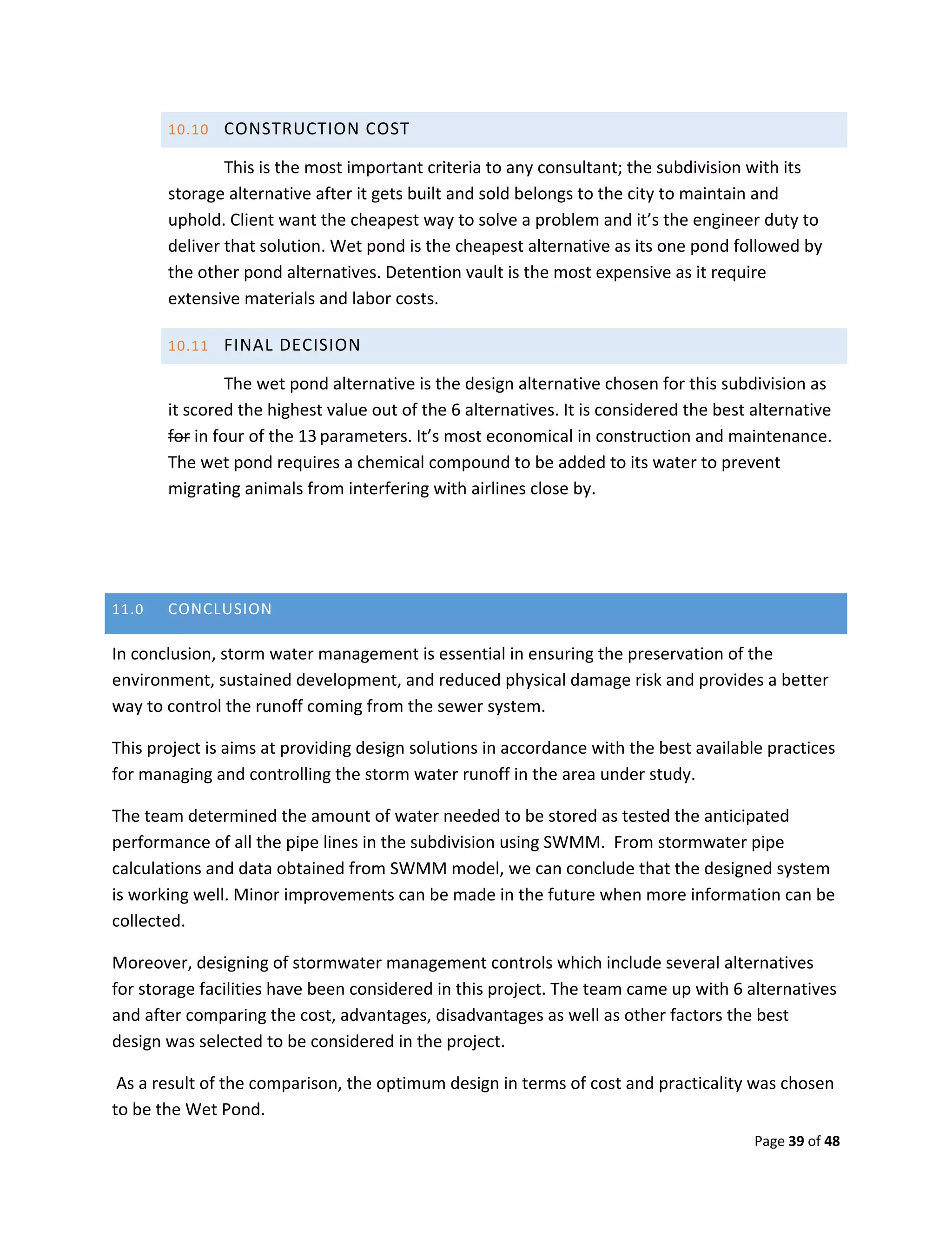 StormWater project report | PDF