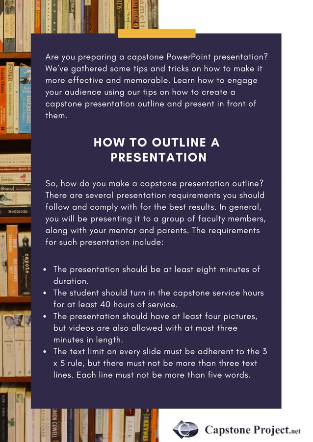 Capstone PowerPoint Presentation: Outline, Examples & Tips | PDF Capstone PowerPoint Presentation: Outline, Examples & Tips | PDF