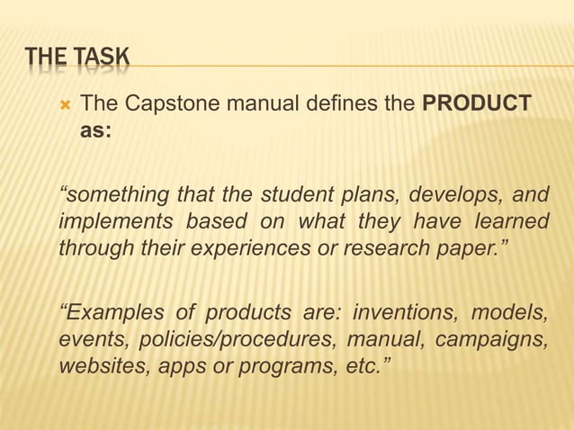 Capstone Product Introduction | PPT