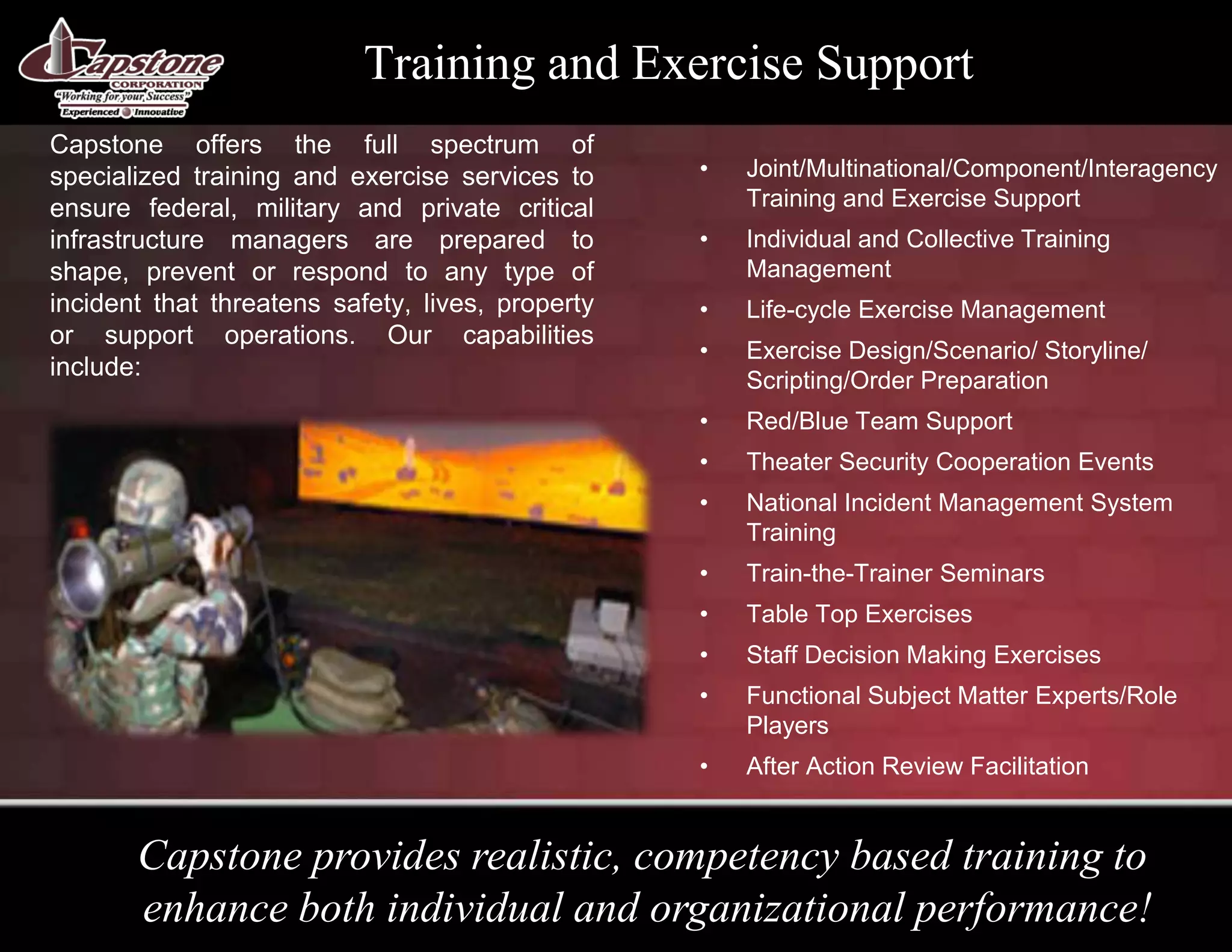 Capstone Capability Briefing | PPTX