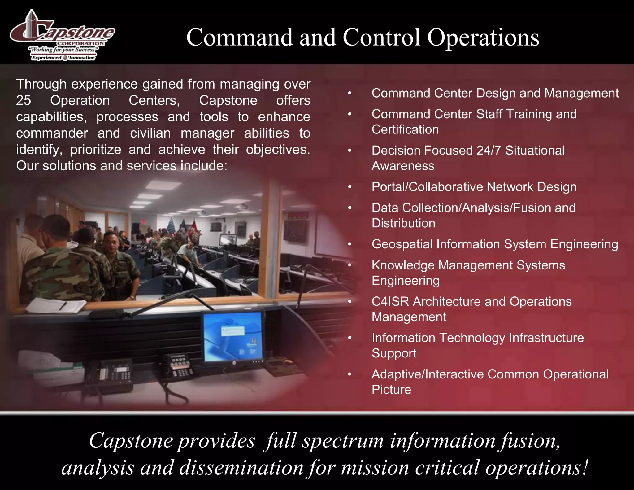 Capstone Capability Briefing | PPTX
