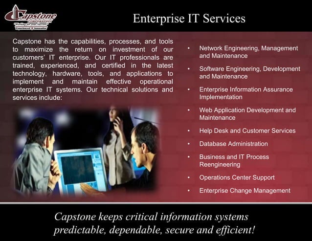 Capstone Capability Briefing | PPTX