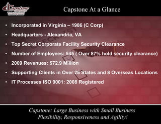 Capstone Capability Briefing | PPTX