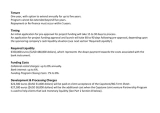 Capstone Collateral Funding Program | PPT