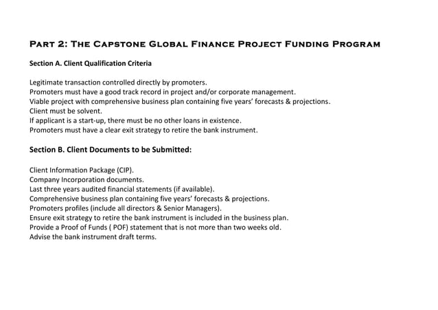 Capstone Collateral Funding Program | PPT