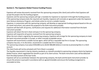 Capstone Collateral Funding Program | PPT