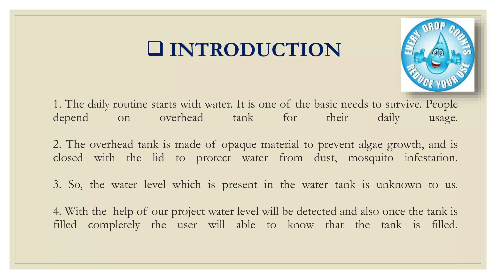 Smart water level management system | PPTX