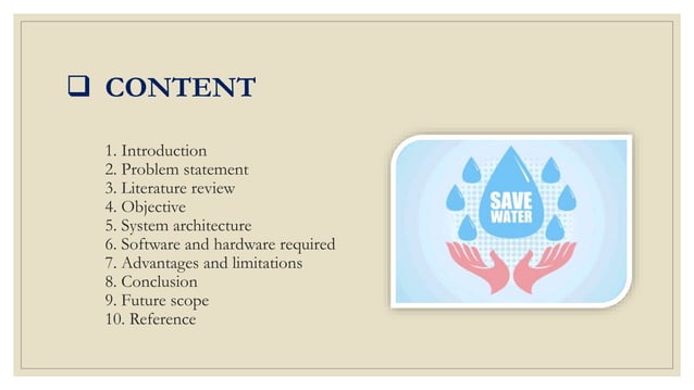 Smart water level management system | PPTX | Home Appliances | Home ...