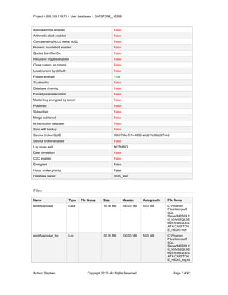 Capstone HEDIS Database Documentation | PDF