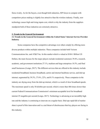 Verizon Communications Inc, Industry External Analysis | PDF